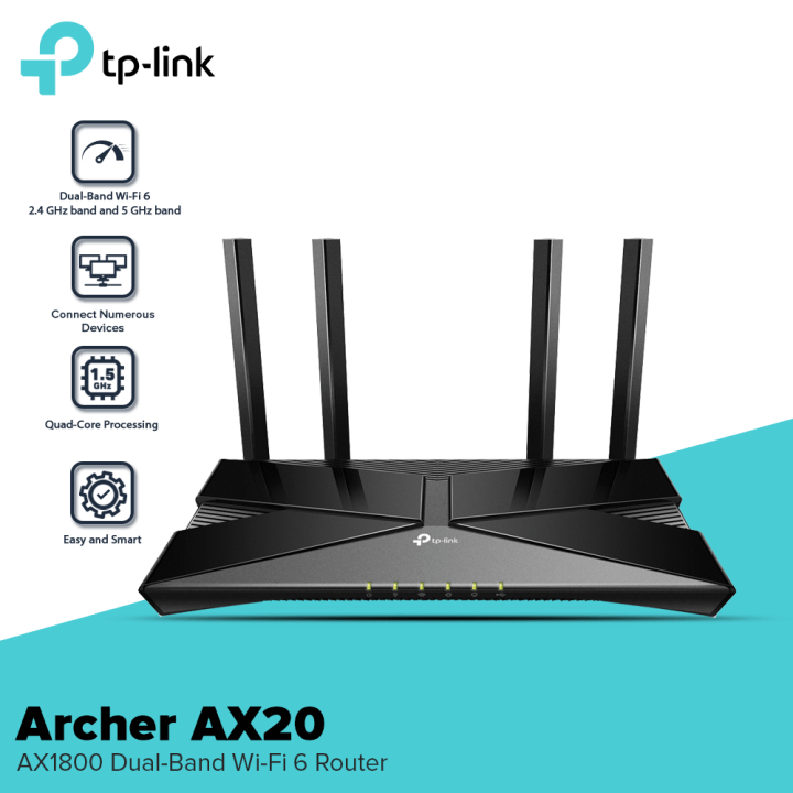 TP-Link Wifi Router | Archer AX20 | Dual Band Wi-Fi 6 | AX1800 Router ...