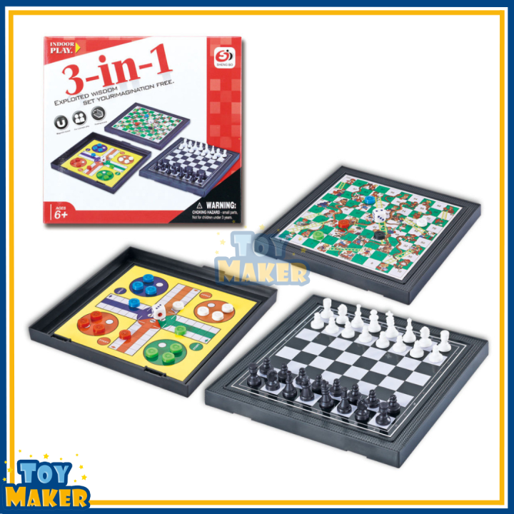 3 In 1 Board Game / Board 3 In 1 (ludo, Chess, Snake Ladder) S3302 | Lazada PH