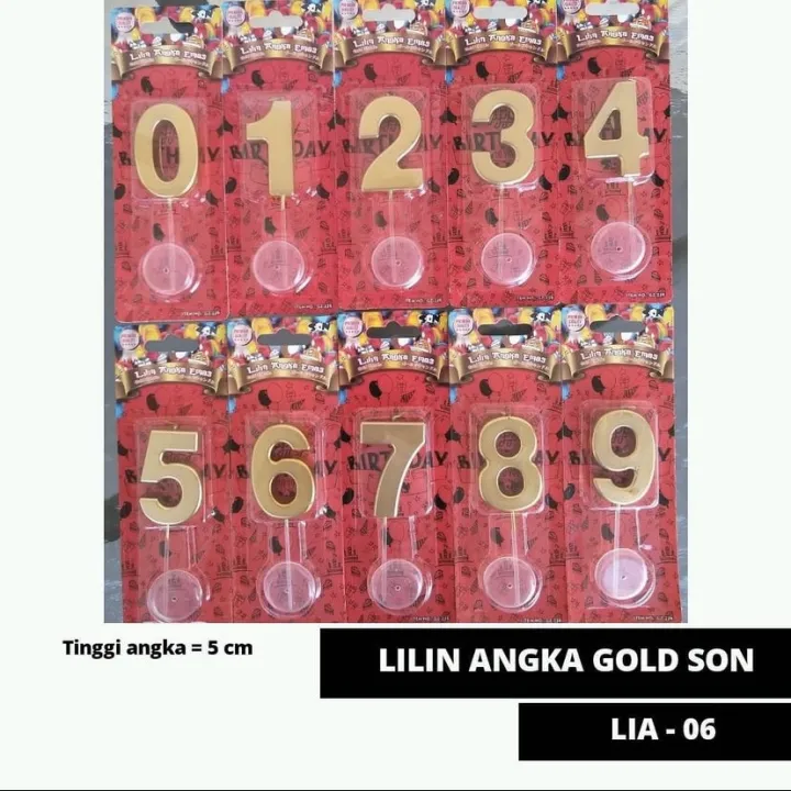 Lilin Angka Gold Son | Lazada Indonesia