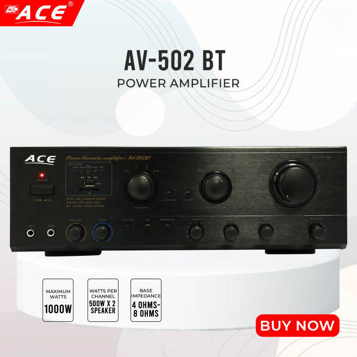 ACE AV-502BT POWER AMPLIFIER | Lazada PH