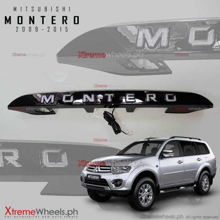 Mitsubishi Montero Gen2 2008-2015 Led Glossy Black Rear Bumper Trunklid ...