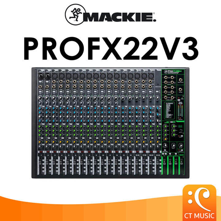 Mackie ProFX22v3 Analog Mixer มิกเซอร์ อนาล็อก Pro FX 22 v3 ProFX 22v3 FX22 Pro-FX-22-v3 ...