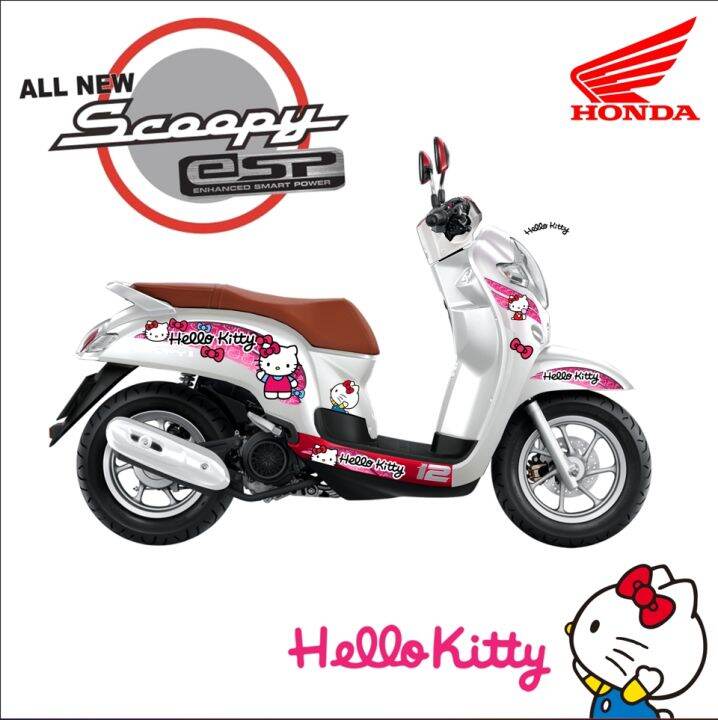สติ๊กเกอร์คิดตี้ Hello Kitty สำหรับ HONDA SCOOPY i 2017 - 2020 (GEN3 ...