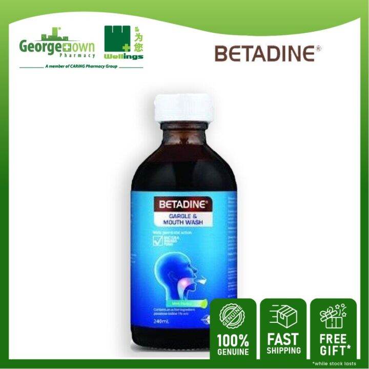 BETADINE GARGLE & MOUTH WASH 240ML [Georgetown Wellings Pharmacy] | Lazada
