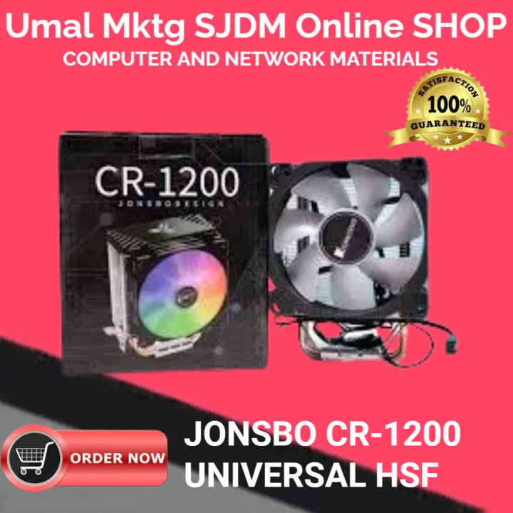 Jonsbo CR1200 2 Heatpipe Tower CPU Cooler RGB 3Pin CPU Cooling Fans ...