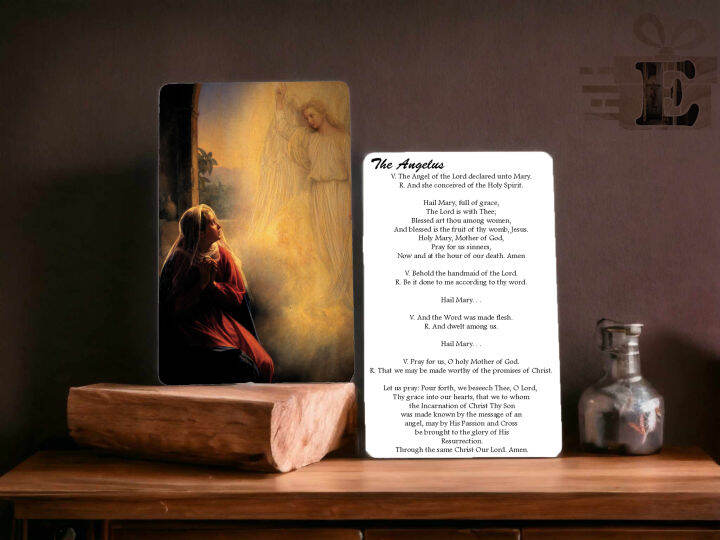 Emmanuel Gift/s for You - THE ANGELUS (PVC CATHOLIC PRAYER CARD ...