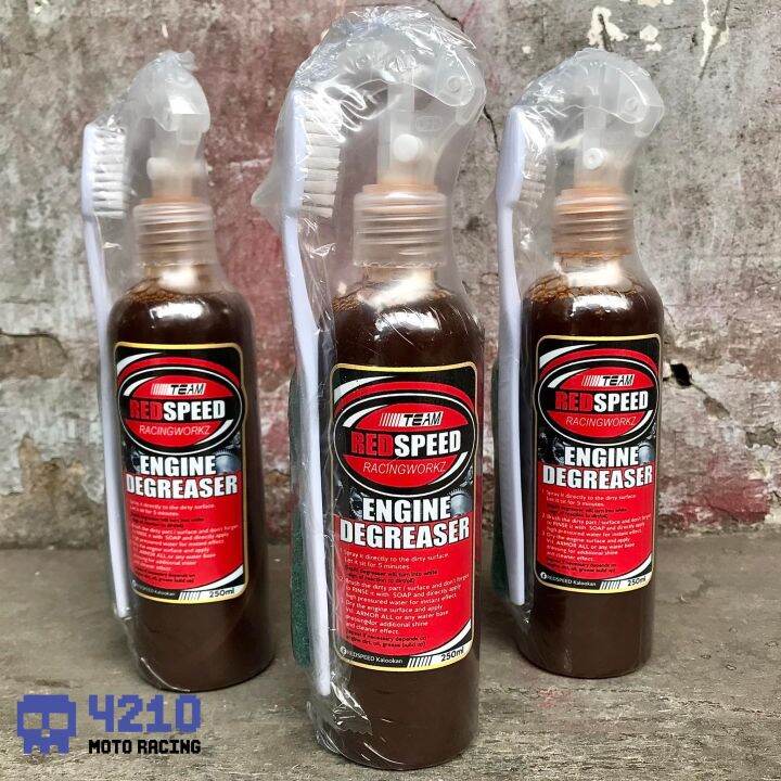 RED SPEED ENGINE DEGREASER 250ml(FREE TOOTHBRUSH & NYLON SCRUB) | Lazada PH