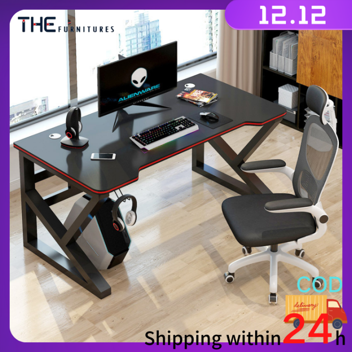 Meja Gaming/Meja Komputer/Meja Belajar/Meja PC/140cm Meja Laptop ...