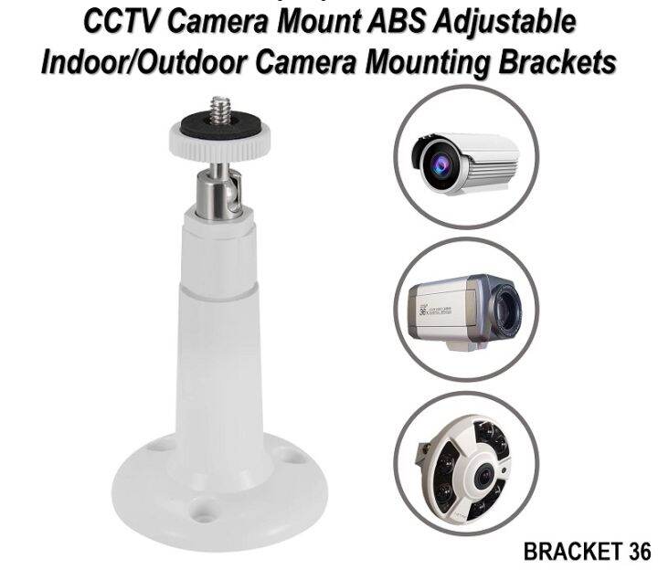 CCTV Camera Mount ABS Adjustable Indoor/Outdoor Camera Mounting ...