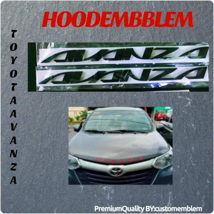 TOYOTA AVANZA HOOD EMBLEM / BLACK COLOR | Lazada PH
