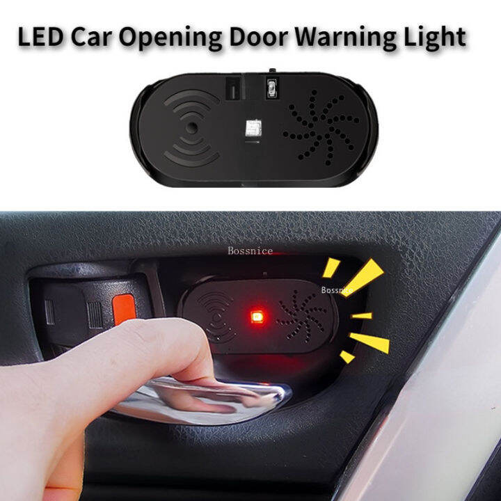 LED Car Opening Door Warning Light USB Charging Magnetic Sensor Anti ...
