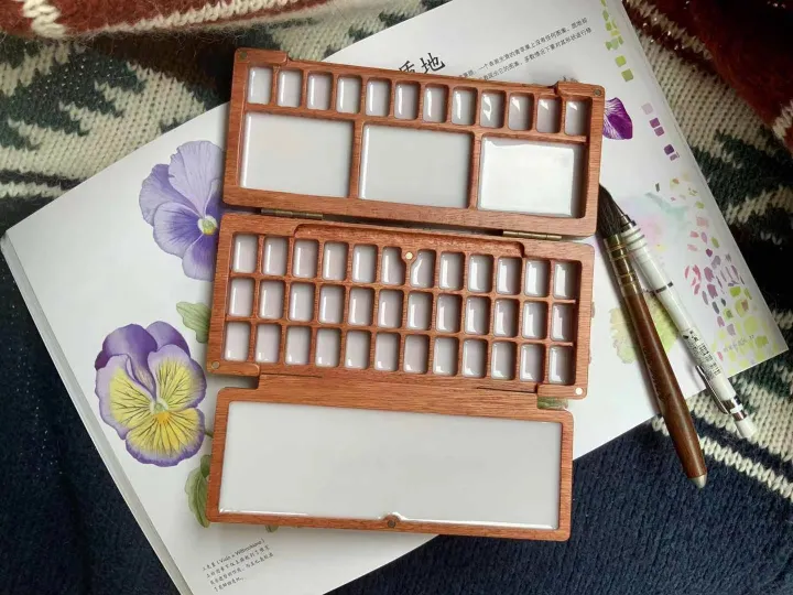 Watercolor Color Wooden Box Handmade Custom Ins Wind Wooden Paint Box ...