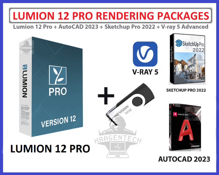 New!LUMION 12 PRO RENDERING PACKAGES || 4 IN 1 PACKAGES FOR RENDERING || COMES IN A USB ...