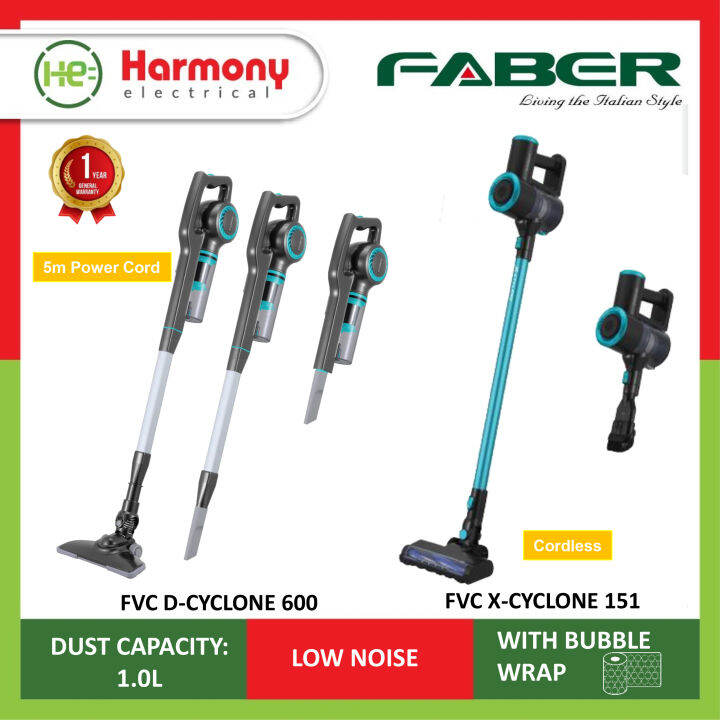 FABER Handy Vacuum Cleaner FVC D-CYCLONE 600 / FVC X-CYCLONE 151 ...