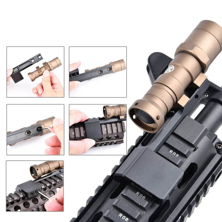 Tactical M300 M600 Surefir Flashlight Mount ntail Impact Weapon RM45 ...