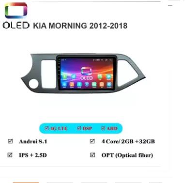 [HỖ TRỢ LẮP ĐẶT] Màn hình lắp sim 4G OLED C2 cho xe KIA MORNING, RAM 2G ...