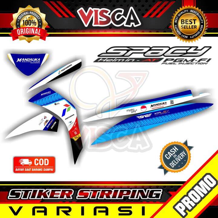 Stiker Striping Honda Spacy Variasi Mandalika | Lazada Indonesia