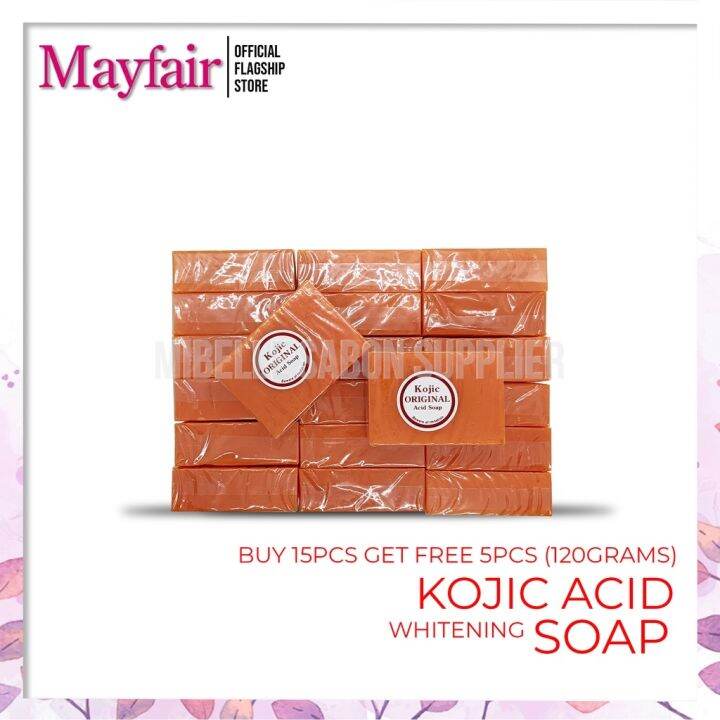 MAYFAIR BEAUTY SOAP BAR KOJIC 15 5 FREE SOAP 120g whitening smooth ...
