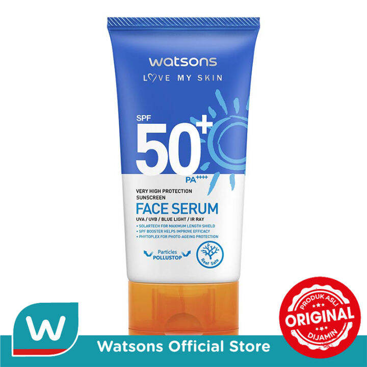 Watsons Very High Protection Sunscreen Face Serum SPF50+ PA++++ 50ml ...