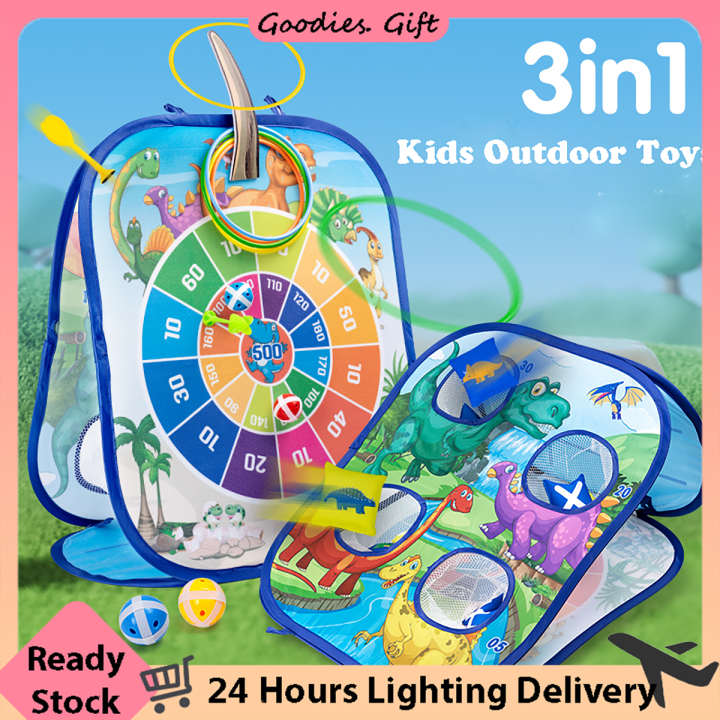 【GD】Bean Bag Toss Game Kids Outdoor Toys Double-Sided Foldable Cornhole ...