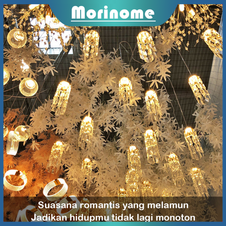 Lampu Gantung Kristal Rumbai 1 Set Isi 10 Lampu Gantung Dekorasi ...