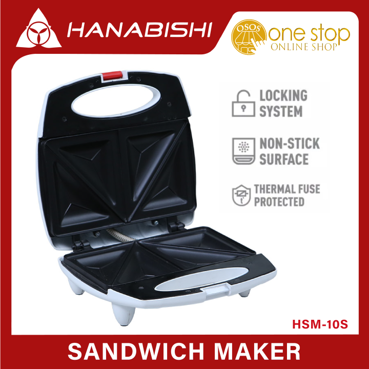 Hanabishi Original Modern Non-stick Sandwich Maker HSM-10S •OSOS ...