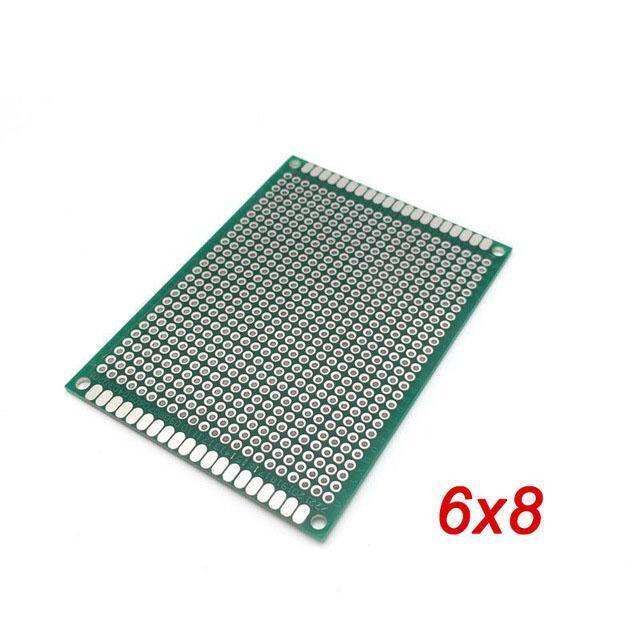 2pcs2.54mm 6x8cm 60x80mm Double Side Prototype PCB Universal Printed ...