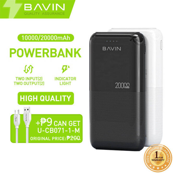 BAVIN PC091 20000 Fast Charging Slim Portable Power bank Series w/ Dual Input & USB Output ...