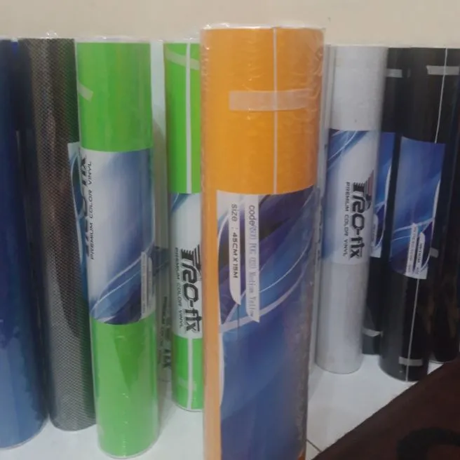 stiker skotlet kuning tua glossy 1 roll (lebar 45cm panjang 15 meter ...