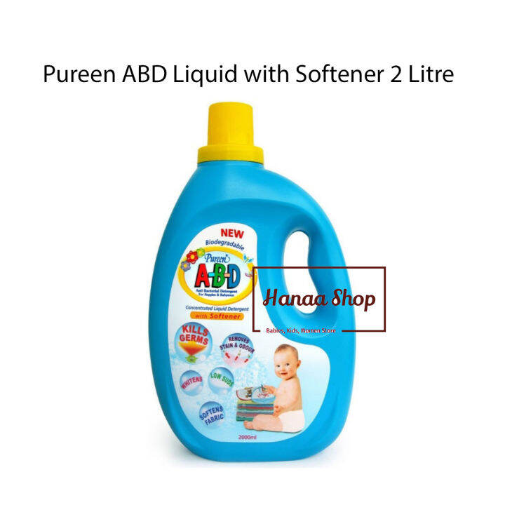 Pureen ABD Antibacterial Concentrated Liquid Detergent with Softener 2L ...