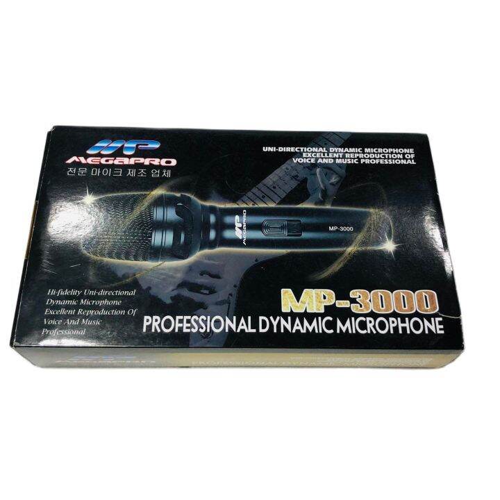 Megapro Professional Dynamic Wired Microphone Handheld Microphone MP-3000 PRO Free foam and Ring ...