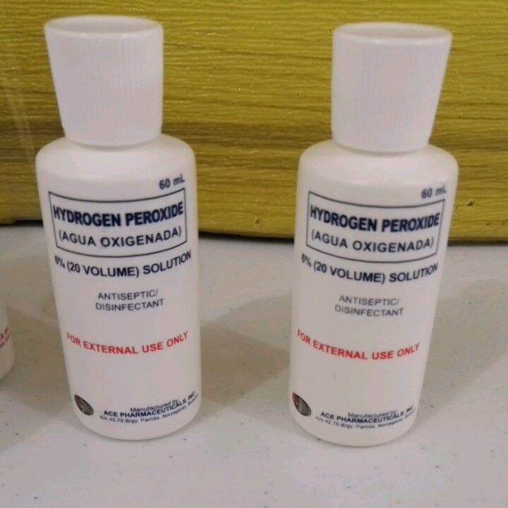 Hydrogen Peroxide 6% 60ml Agua Oxigenada Antiseptic/Disinfectant (1pc ...