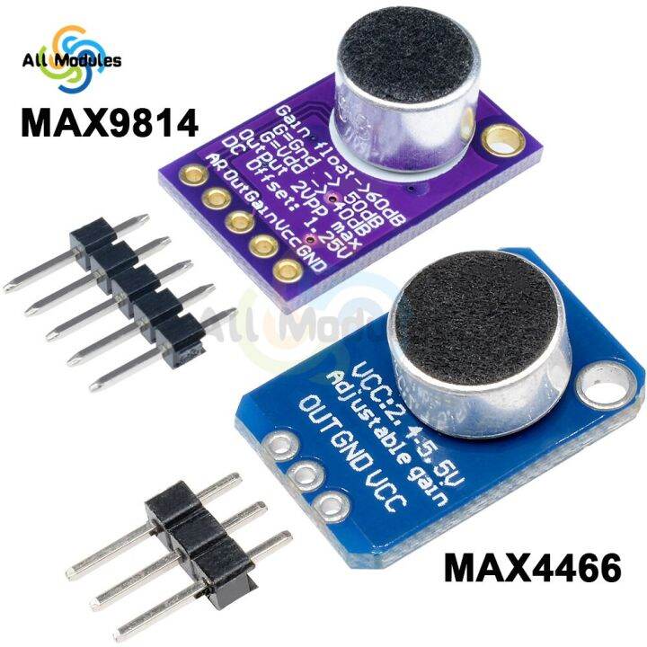 Max9814 Microphone Agc Amplifier Board Sound Sensor Module Auto Gain Control Attack For Arduino
