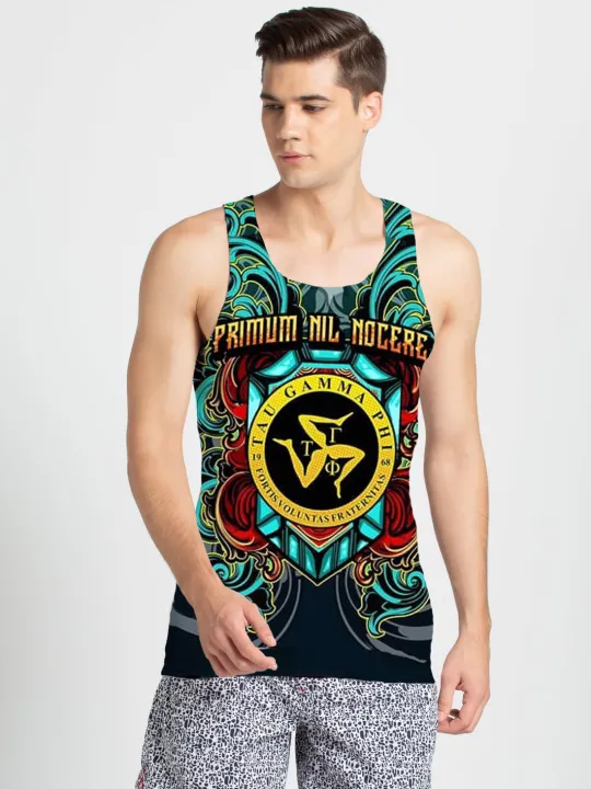 Tau Gamma Phi Triskelion 54 Anniversary Frat Tank Top Vest Full ...