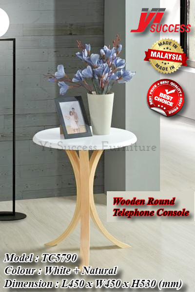Yi Success Wooden Round Telephone Console / Telephone Rack / Round ...