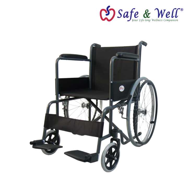 HOPKIN STD STEEL WHEELCHAIR POWDER COATED GREY | Lazada