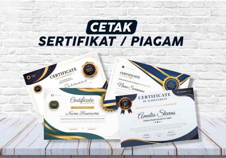 CETAK SERTIFIKAT ATAU PIAGAM UKURAN A4 ( 21X30 ) | Lazada Indonesia