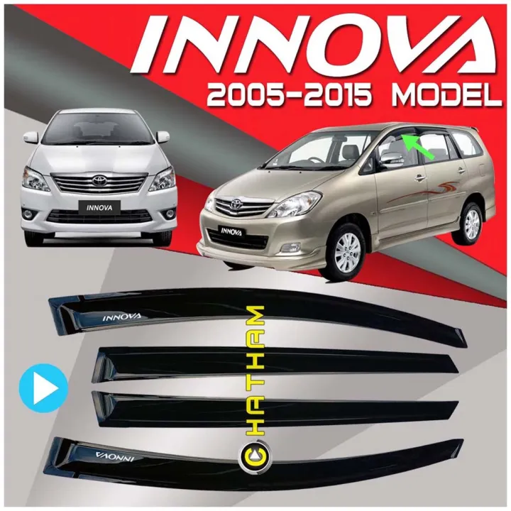 Toyota Innova 2016 up to 2021 (Rain Guard Window Visor 2017 2018 2019 ...