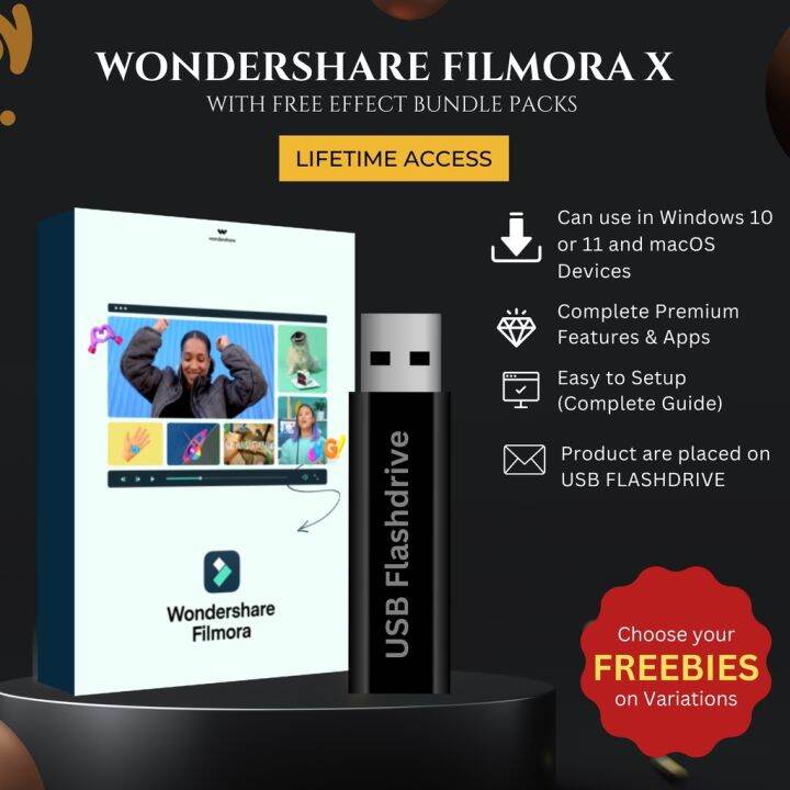 Lifetime Wondershare Filmora X with Free Efffect Packs and other ...
