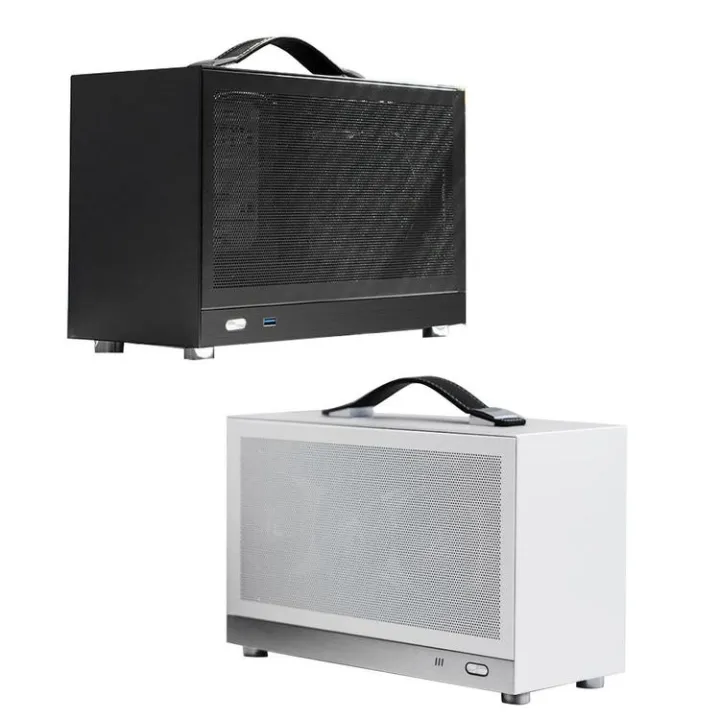 ITX Computer Case For Desktop ITX MINI Small Case Aluminum Suitcase USB ...