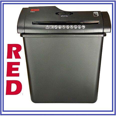 Red Strip Cut Paper Shredder S100-C Paper Shredder Strip Cut Shredding ...