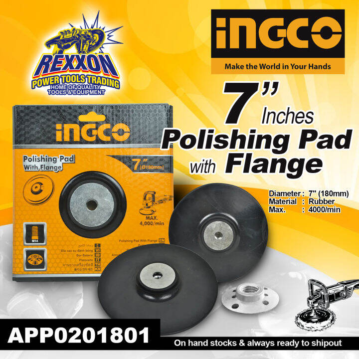 INGCO 7" Inches Polishing Pad with Flange APP0201801 Rexxon Power Tools ...