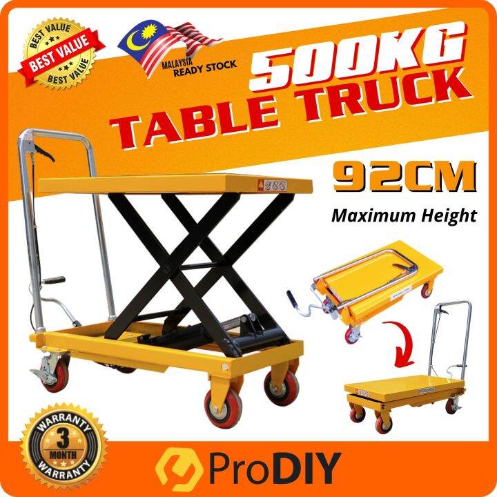500kg Heavy Duty Trolley Troli Barang Hydraulic Trolley Tool Trolley ...