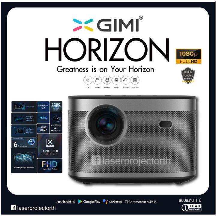 ♦ XGIMI HORIZON (1920 x 1080) Full HD LED Projector Screenless TV ...