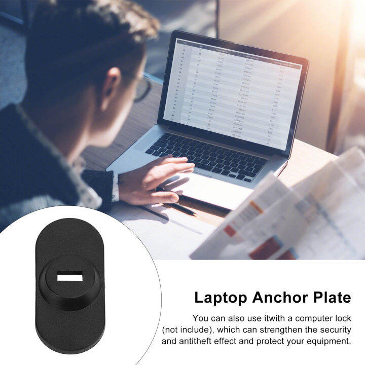 Laptop Anchor Plate Tablet Lock Adhesive Pad Black Key Hole for Monitor ...