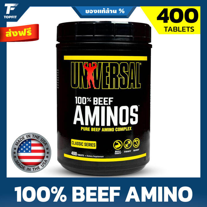 Universal Nutrition 100% Beef Aminos - Beef Protein Isolate - 400 Tabs ...