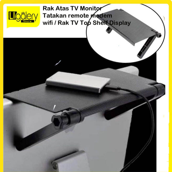 Rak Atas TV Monitor Tatakan remote modem wifi / Rak TV Top Shelf ...