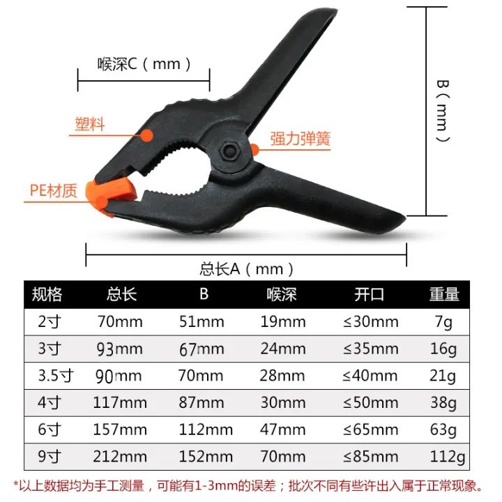 [In stock] Plastic Backdrop Clamp Nylon Carpenter's Clamp Fixed clip ...
