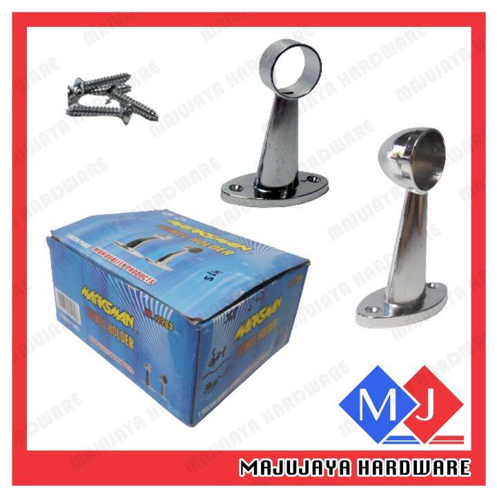MARKSMAN 19mm End Cap Pipe Holder Towel Rod Bracket With Screw 2263 ...