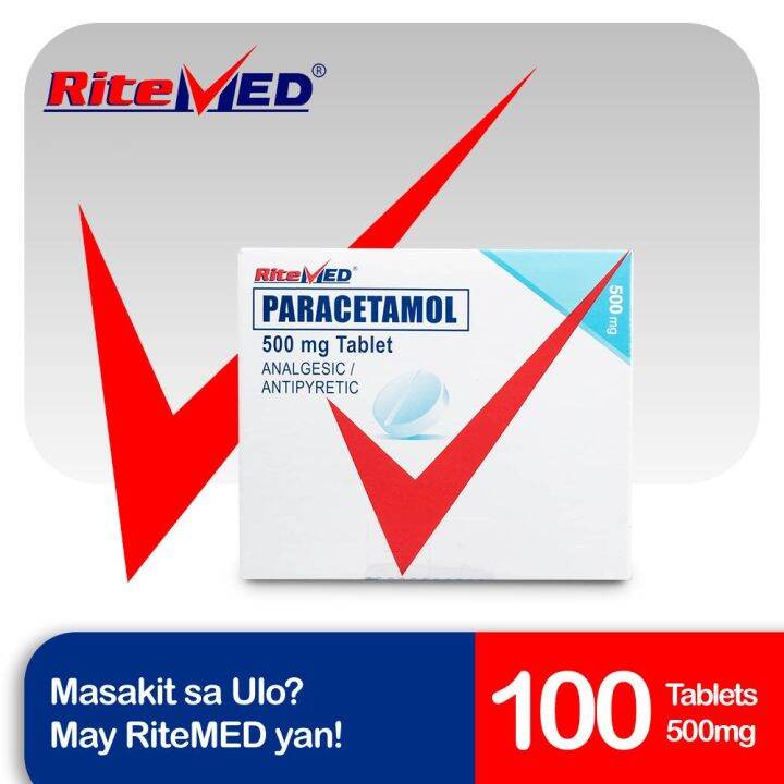 RiteMED Paracetamol 500mg 100 Tablets (Relief Of Minor Aches And Pains ...